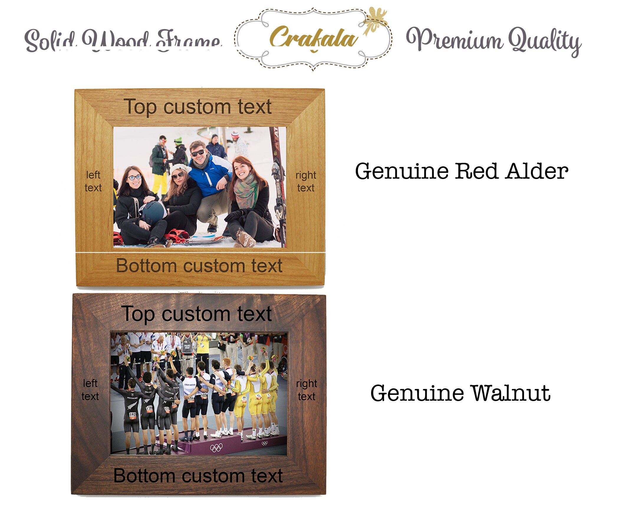 Custom Frame Personalized Frame Custom Solid Wood Frame - Etsy