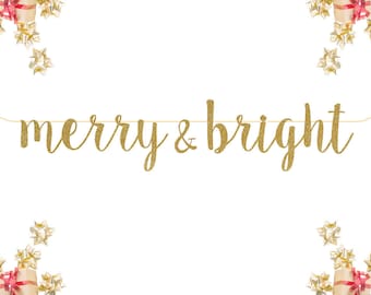 Merry Bright Banner - Etsy