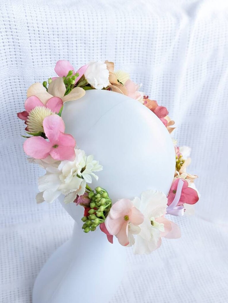 Pastel Floral Crown, Whimsical Flower Crown, Maternity Floral Crown ...