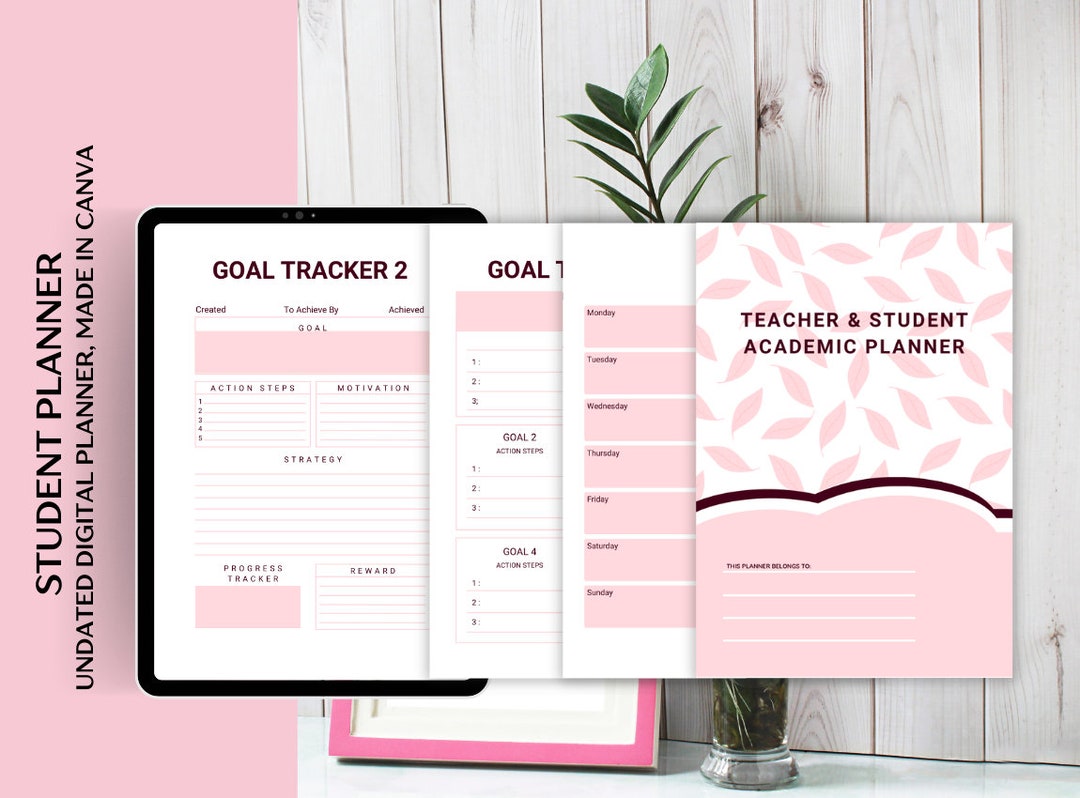 Student Planner Printable | Editable Academic Planner Template Student ...