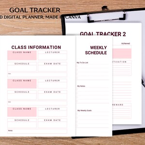 Student Planner Printable | Editable Academic Planner Template Student ...