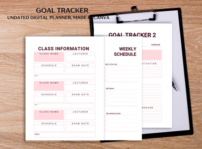 Student Planner Printable | Editable Academic Planner Template Student ...
