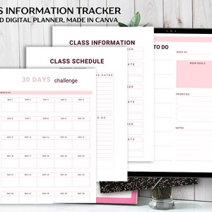 Student Planner Printable | Editable Academic Planner Template Student ...