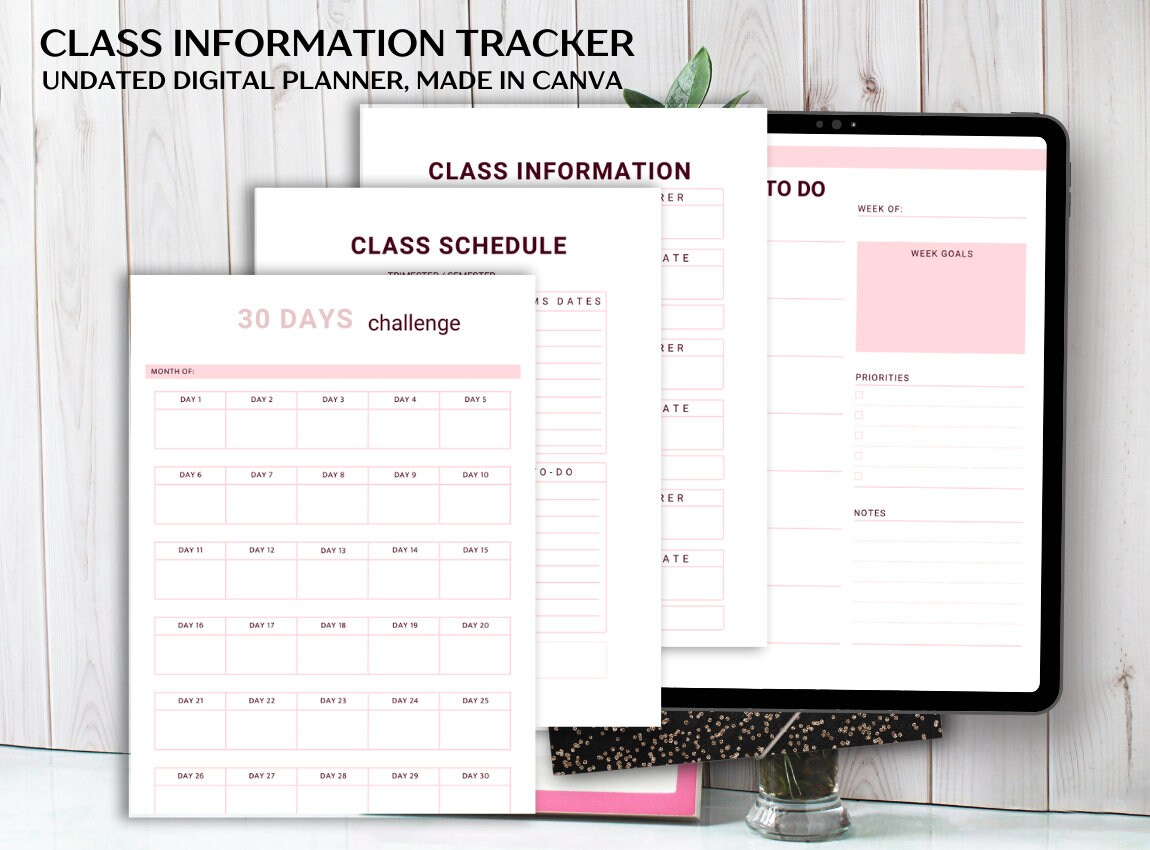 Student Planner Printable | Editable Academic Planner Template Student ...