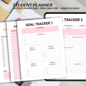 Student Planner Printable | Editable Academic Planner Template Student ...
