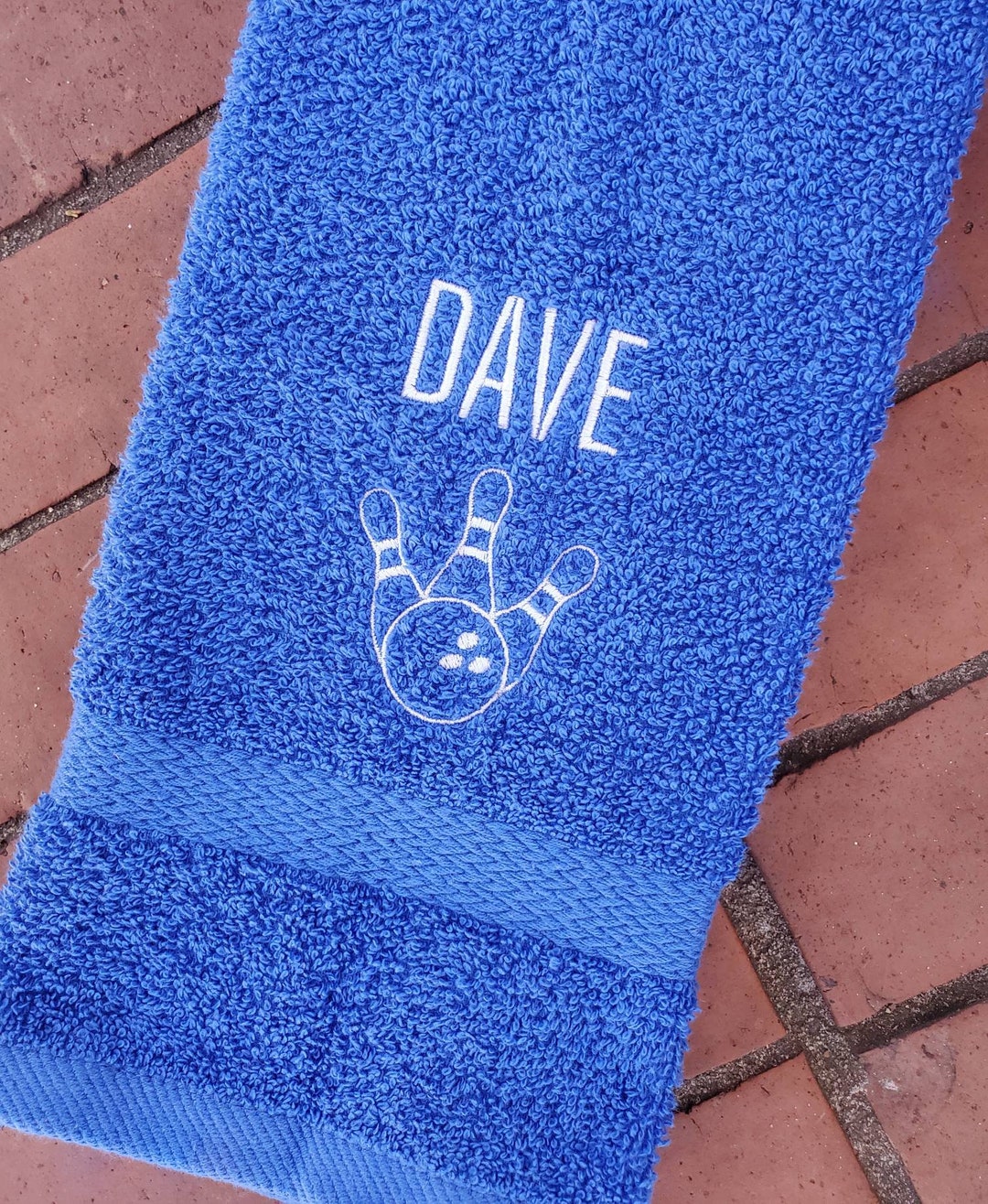 Personalized Bowling Outline Sweat Towel, Monogrammed Gym Towel ...