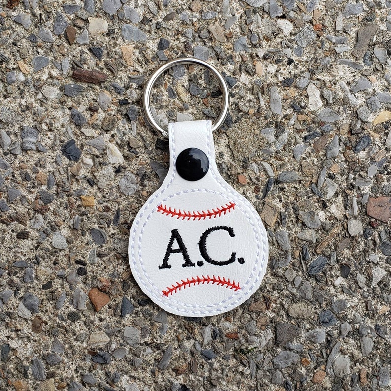 Personalized Baseball Keychain Softball Keychain Baseball - Etsy