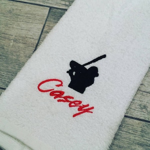 Personalized Baseball Player Sweat Towel, Gym Towel, Personalized Towel ...