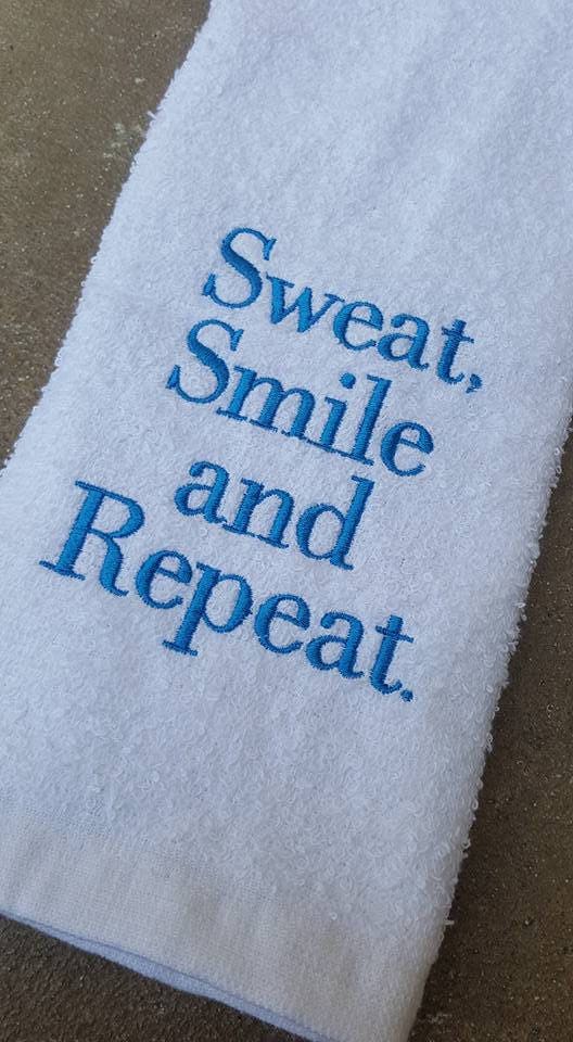 Sweat and Repeat Sweat Towel Gym Towel Monogrammed Gifts - Etsy