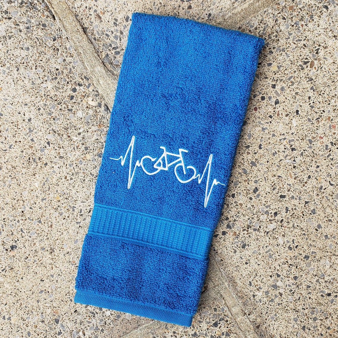 Bike Joy Sweat Towel Gym Towel Monogrammed Gifts Bike | Etsy