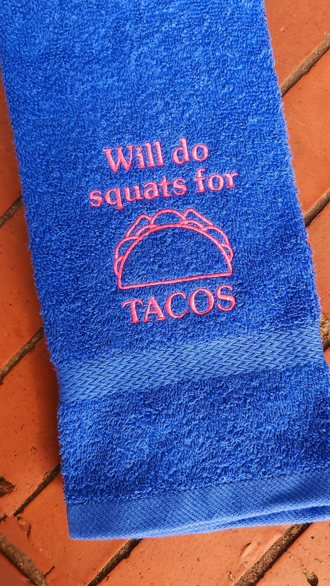 Will Squat for Tacos Sweat Towel, Gym Towel, Friends Gift Gifts, Sports ...