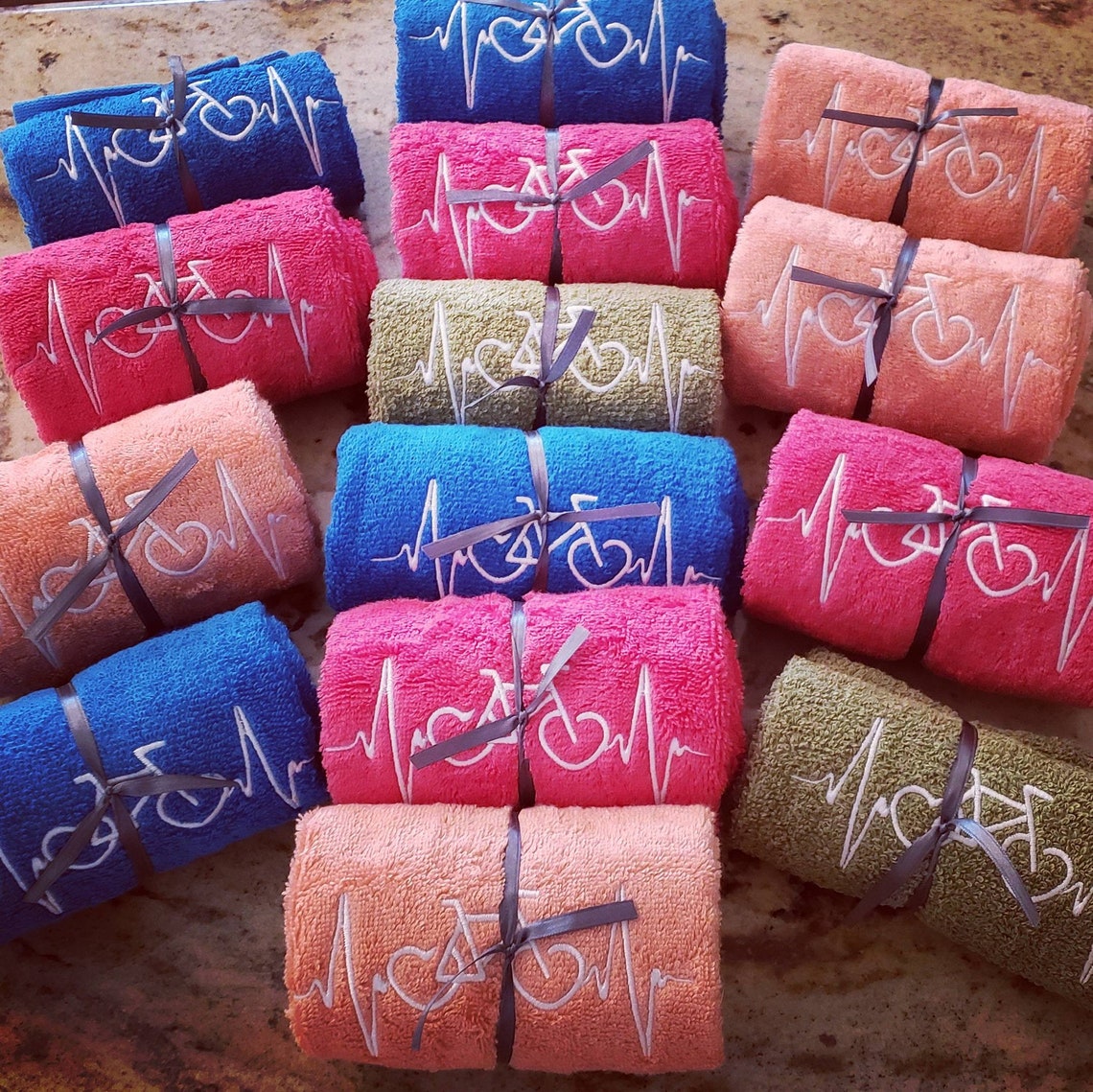 Bike Joy Sweat Towel Gym Towel Monogrammed Gifts Bike | Etsy
