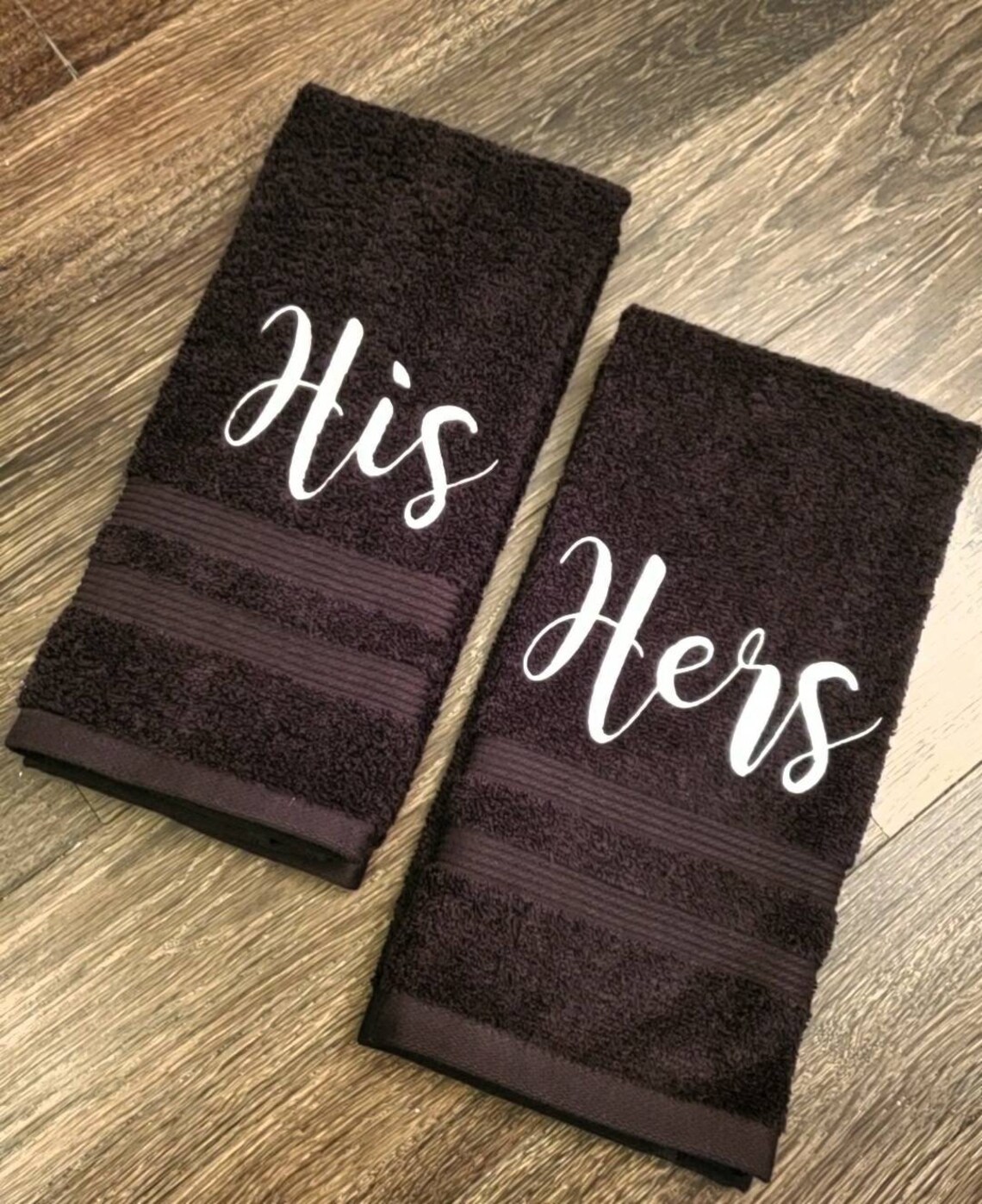 His and Hers Bathroom Hand Towel Set Embroidered Towel - Etsy