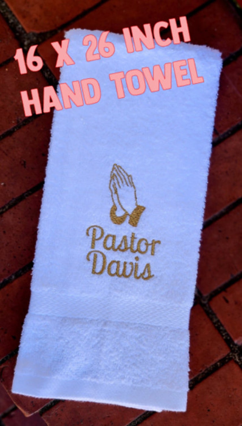 Personalized Praying Hands 16x26 Inch Hand Towel: Monogrammed Religious ...