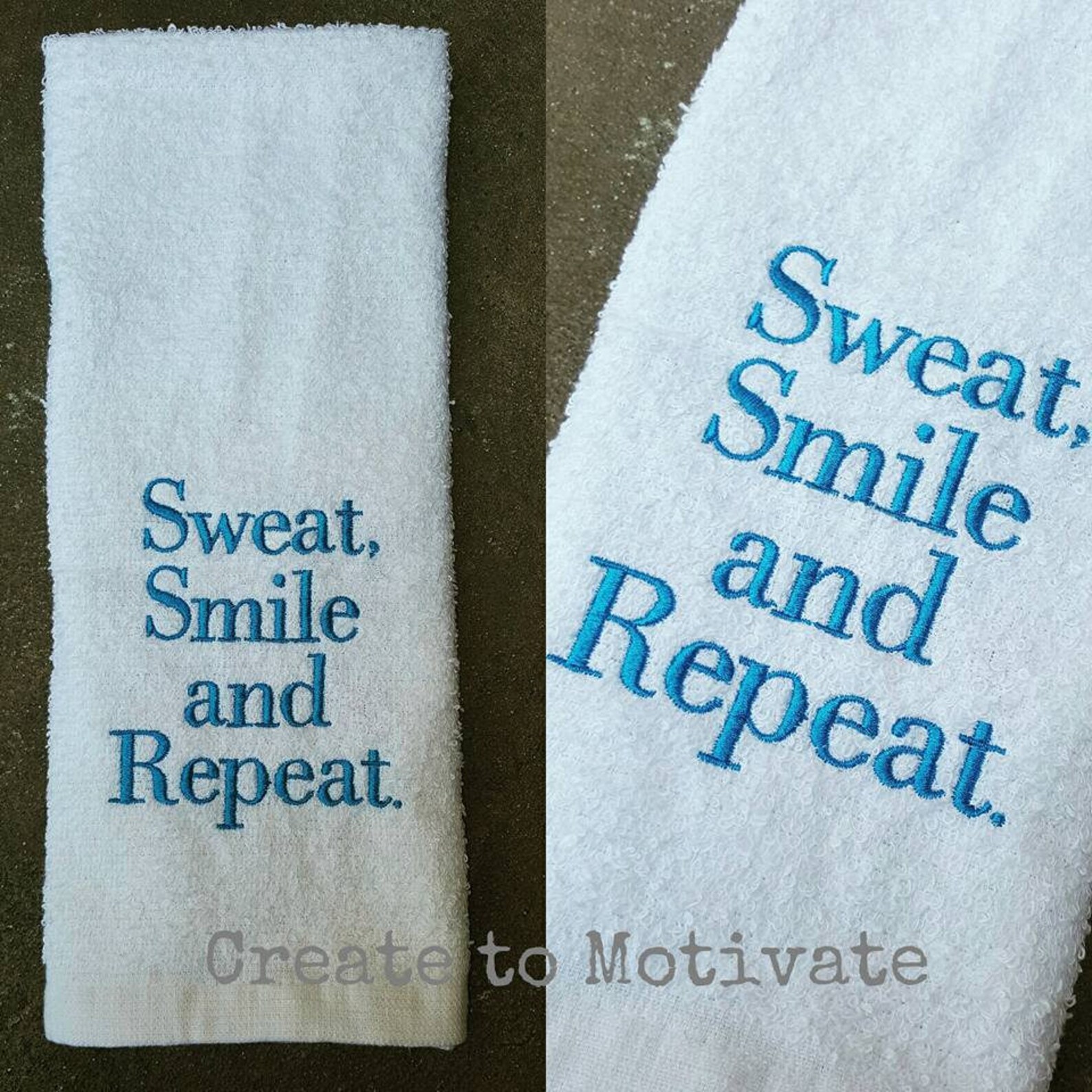 Sweat and Repeat Sweat Towel Gym Towel Monogrammed Gifts - Etsy