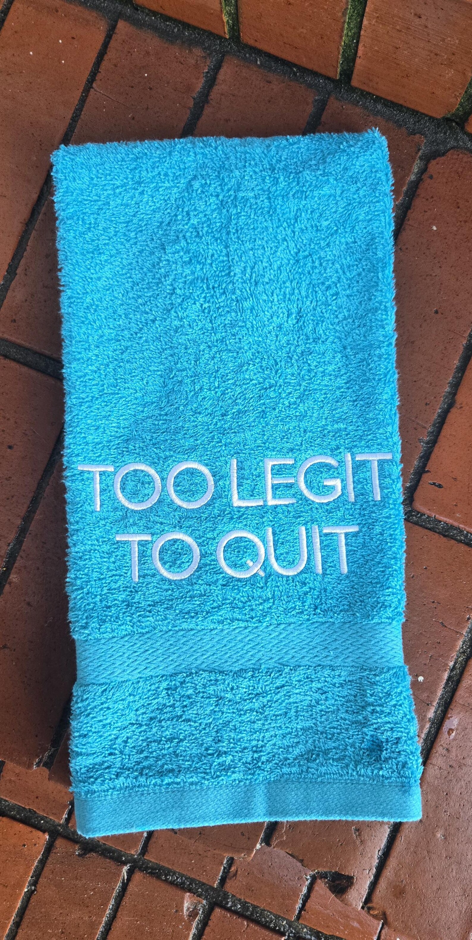 Too Legit to Quit Gym Towel: Personalized Fitness Gift (16"x 26") - Etsy
