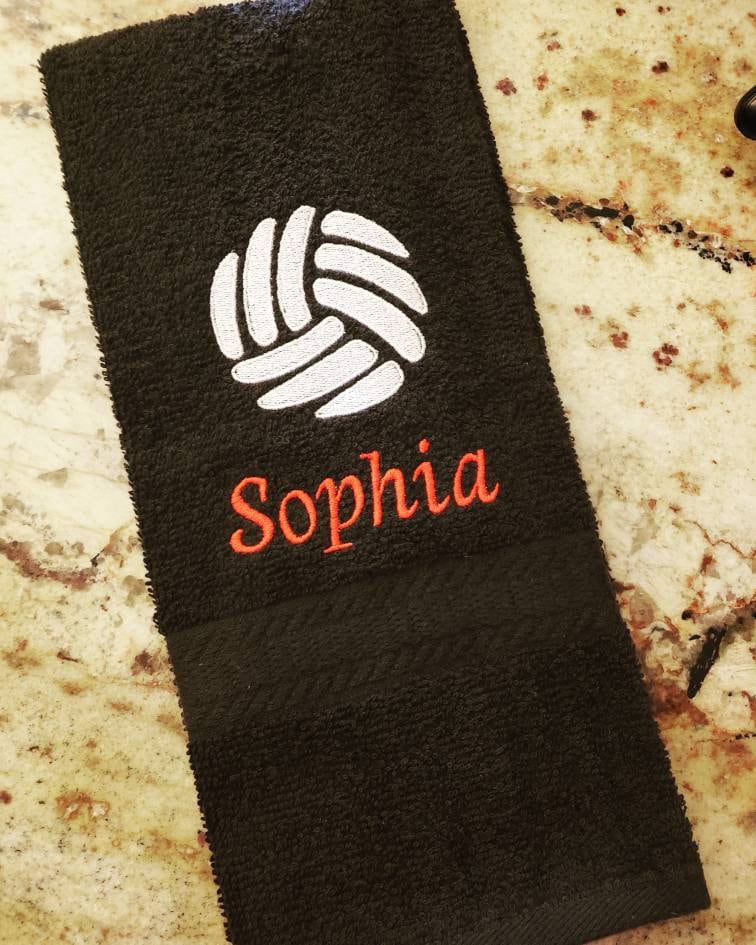 Personalized Volleyball Player Sweat Towel, Gym Towel, Personalized ...