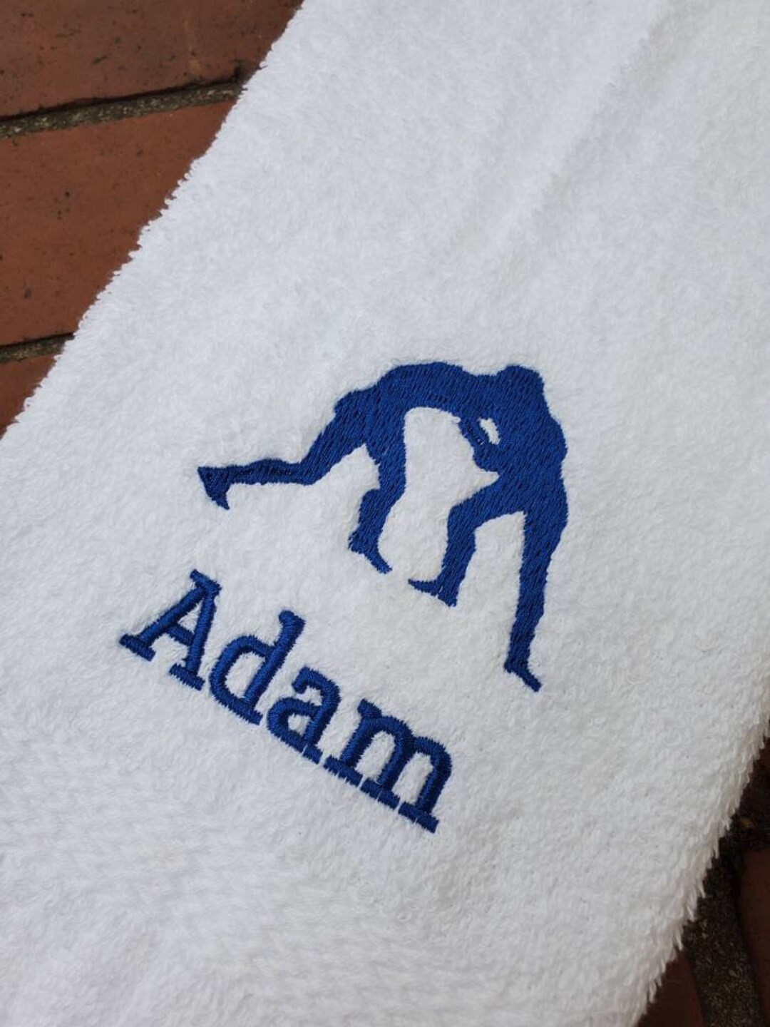 Personalized Male Wrestler Sweat Towel: Embroidered Gym Towel - Etsy