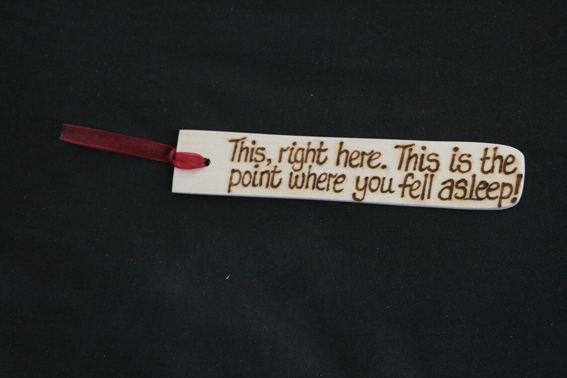 Funny bookmark pyrography wooden bookmark tag or label | Etsy