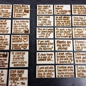 Funny Wooden Fridge Magnet - Wooden Handwritten Pyrography Fridge ...