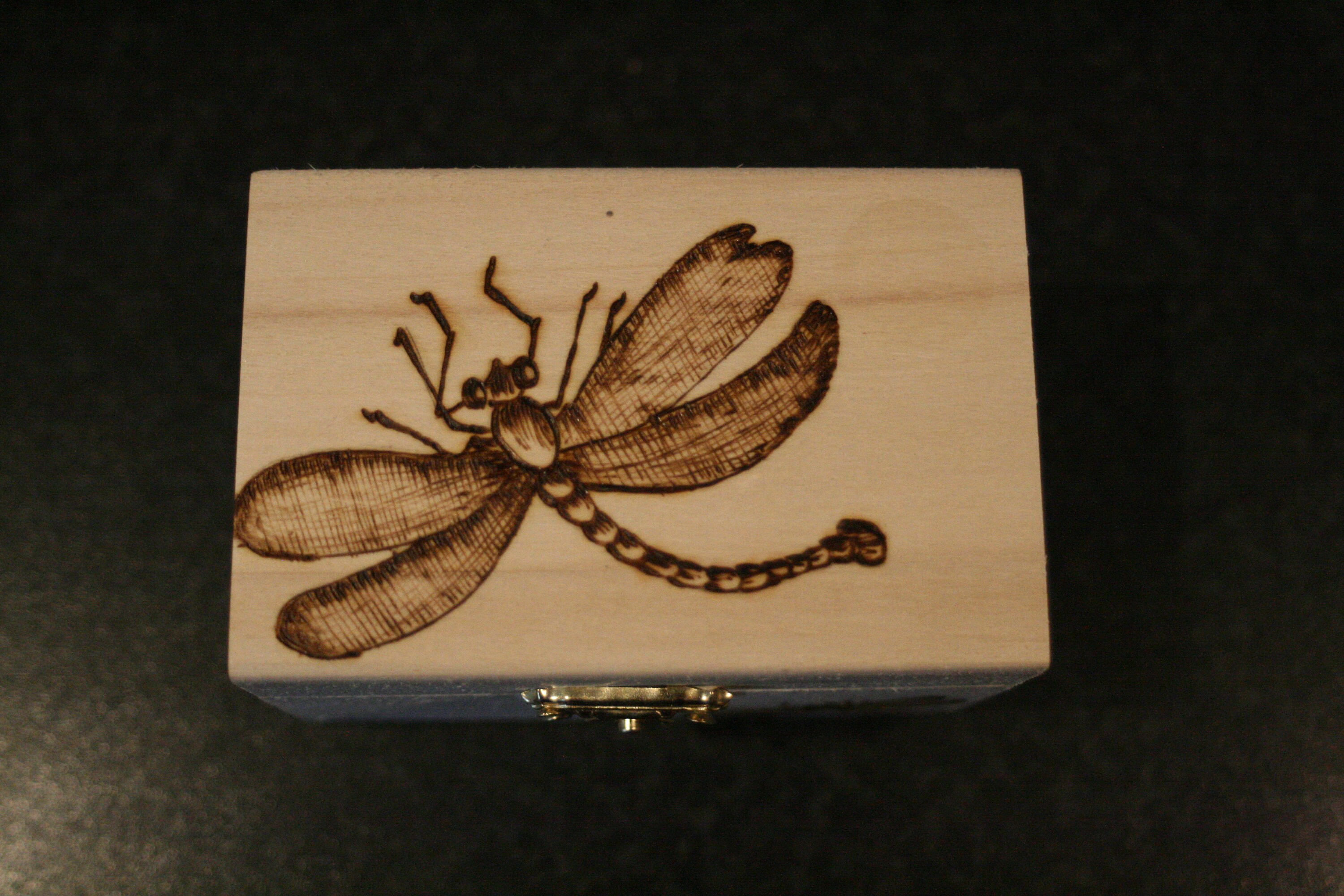Dragonfly Box Stylised Small Wooden Treasure Chest Gift | Etsy