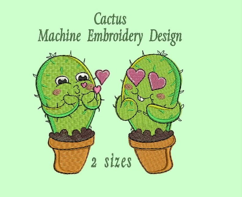 Cactus Machine Embroidery Design Digital Embroidery File - Etsy