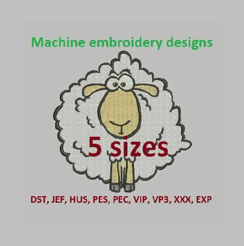 Sheep Embroidery Design Fill Stitch Sheep Cute Sheep Machine - Etsy