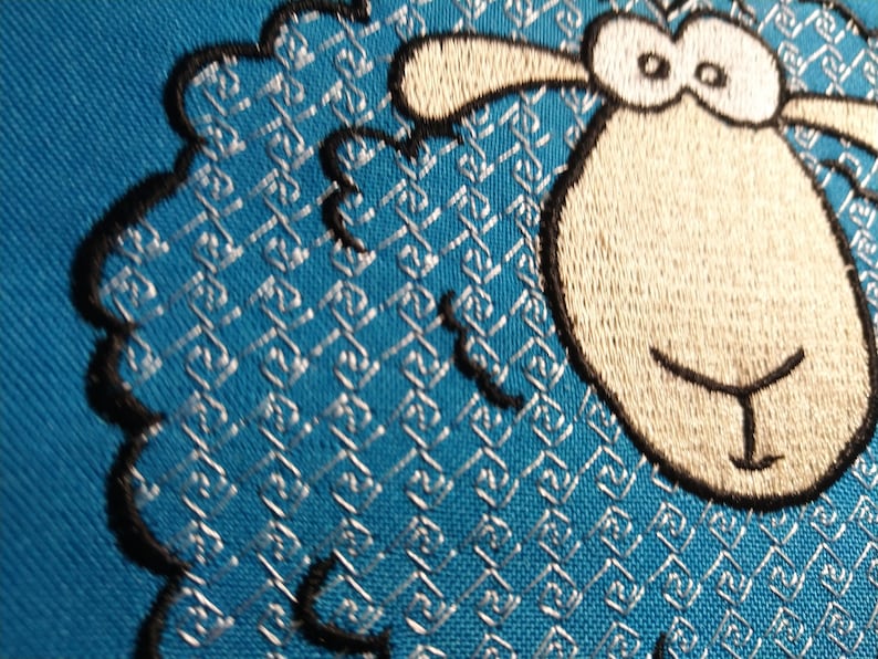 Sheep Embroidery Design Fill Stitch Sheep Cute Sheep Machine - Etsy