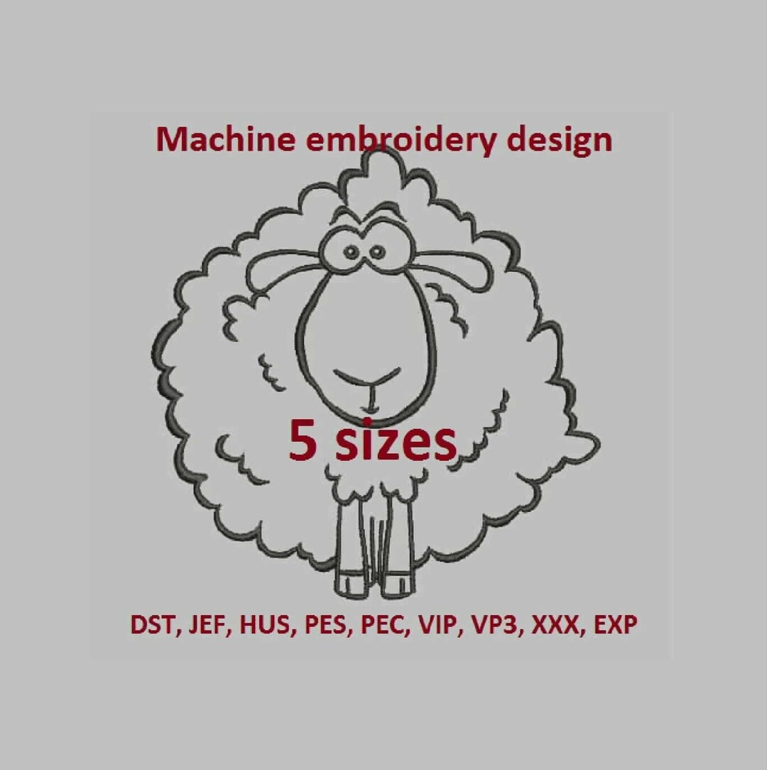 Sheep Machine Embroidery Design, Lamb Embroidery Designs, Mini Sheep ...