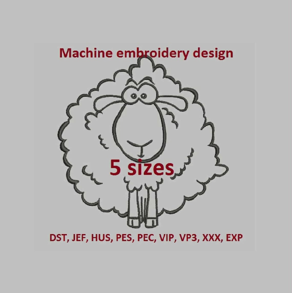 Sheep Machine Embroidery Design, Lamb Embroidery Designs, Mini Sheep ...