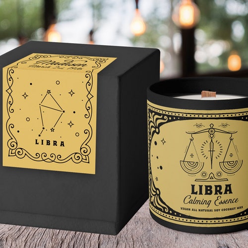 Libra Astrology Candle // Custom Scented Candle // | Etsy