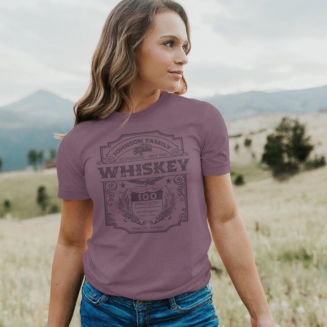 Whiskey Label T Shirt, Personalized Alcohol Logo Shirt, Prohibition ...