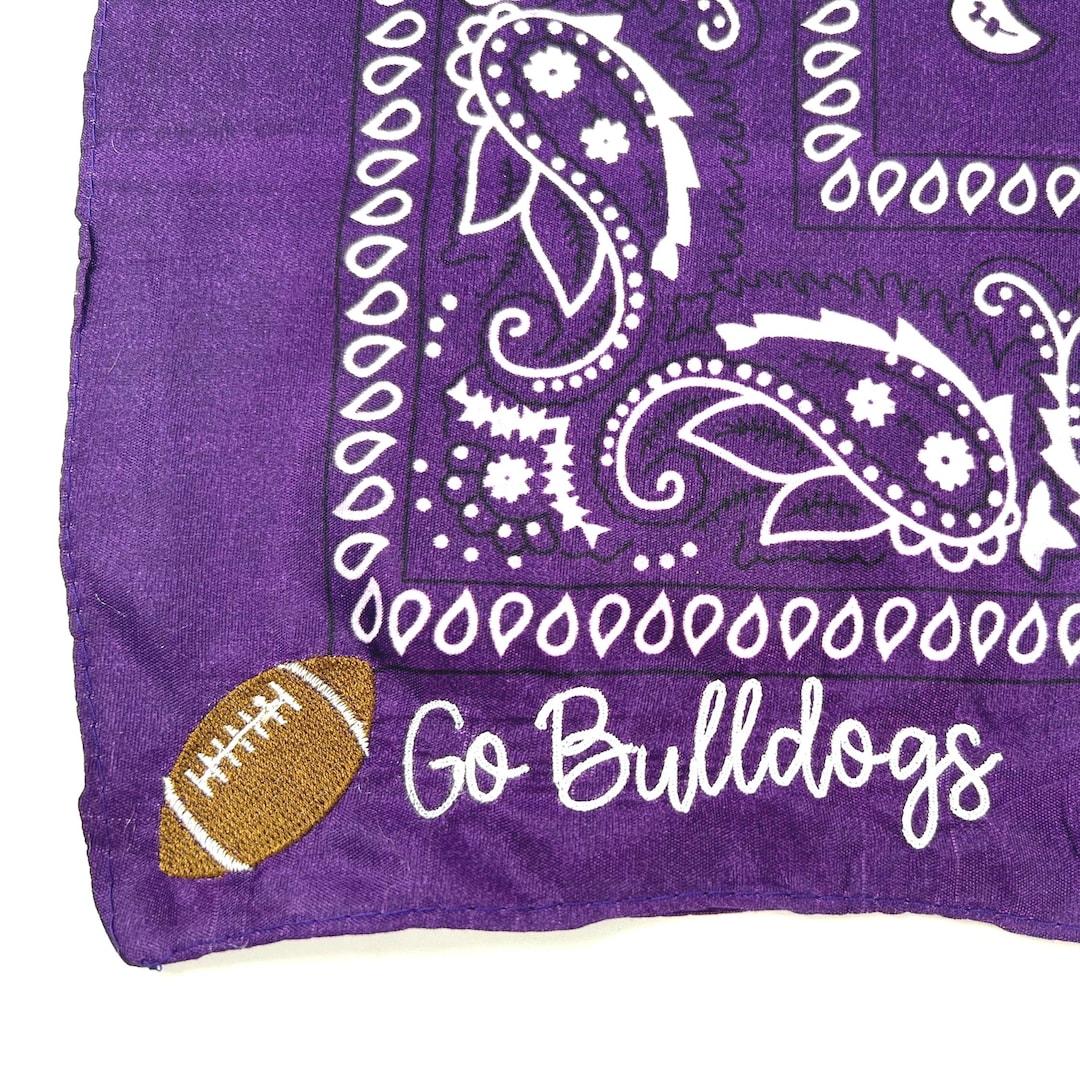 Embroidered Football Team Bandana, High School Football Accessory, Game ...