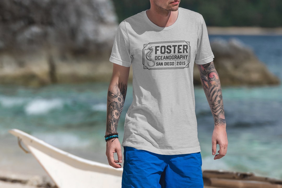 Custom Oceanography T Shirt // Personalized Nautical Tee // Seahorse ...