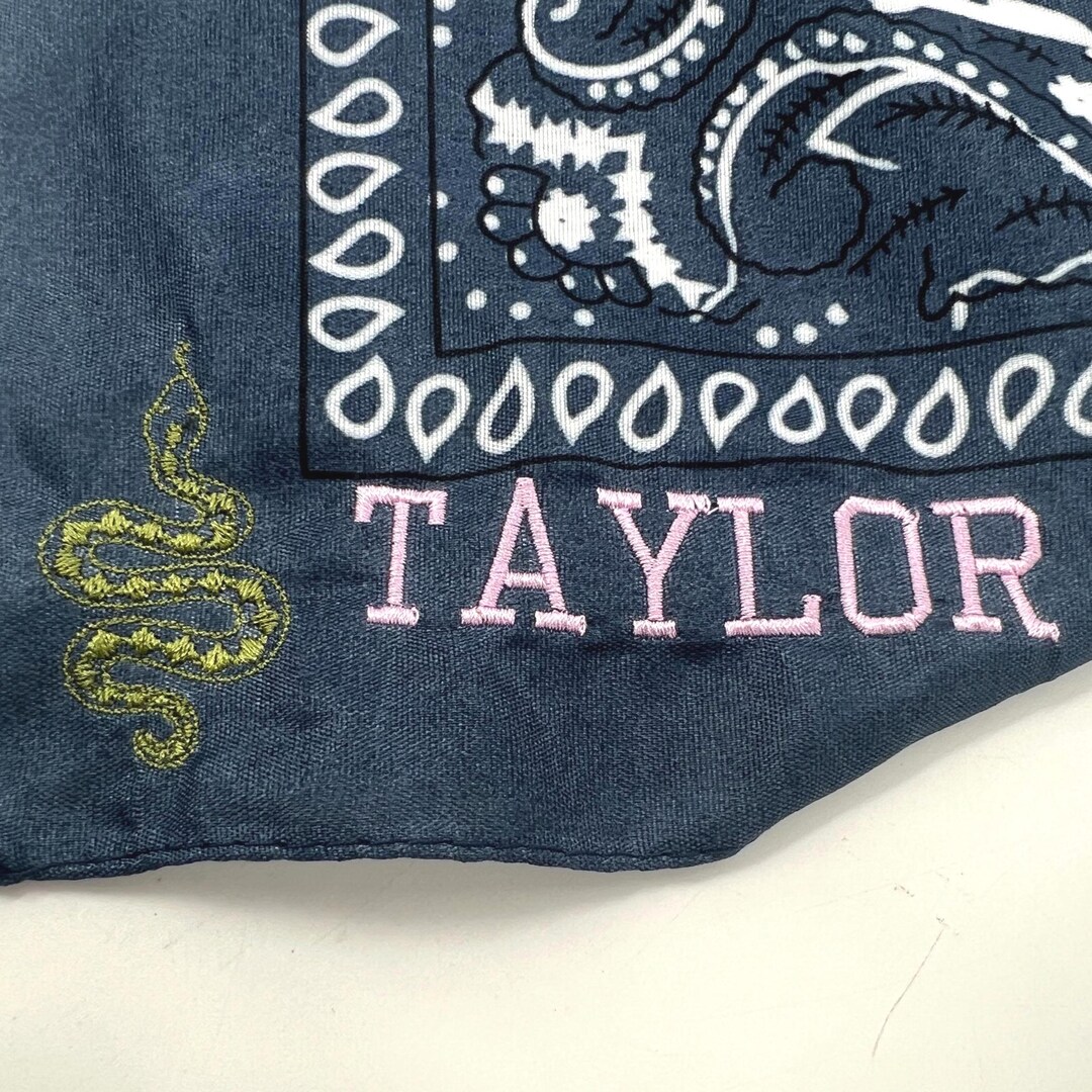 Snake Embroidery Bandana, Country Concert Scarf, Custom Embroidered ...