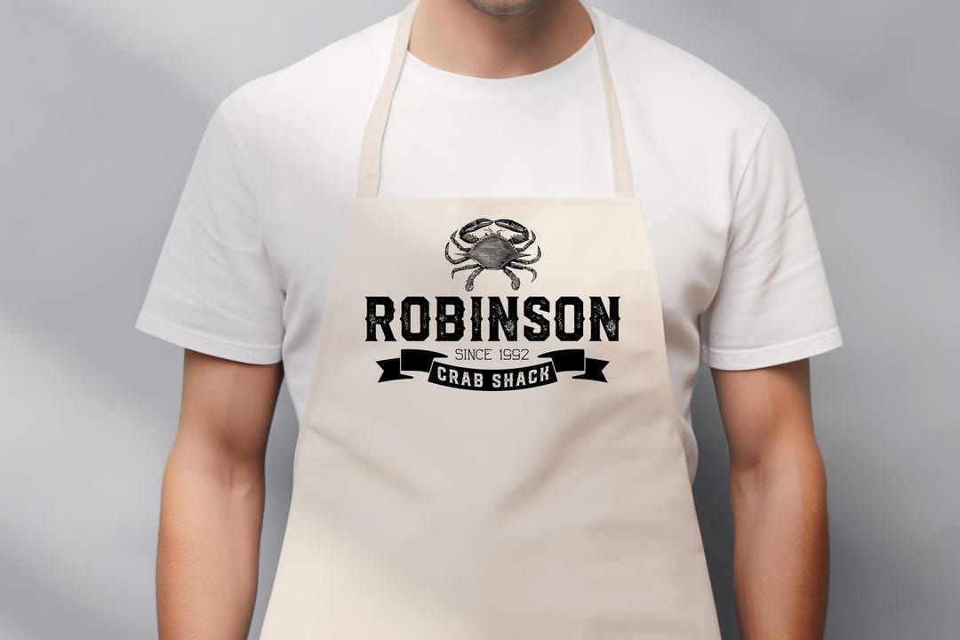 Personalized Crab Shack Apron, Full Length Apron for Fisherman, Custom ...