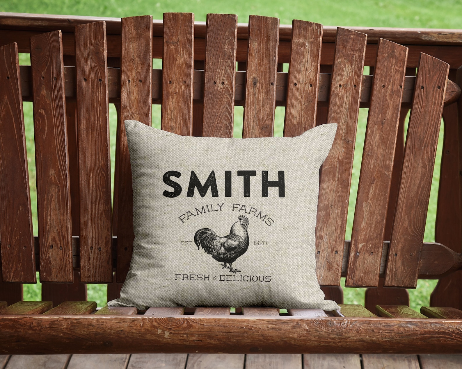Personalized Farm Pillow Cover // Custom Linen Throw Pillow // - Etsy