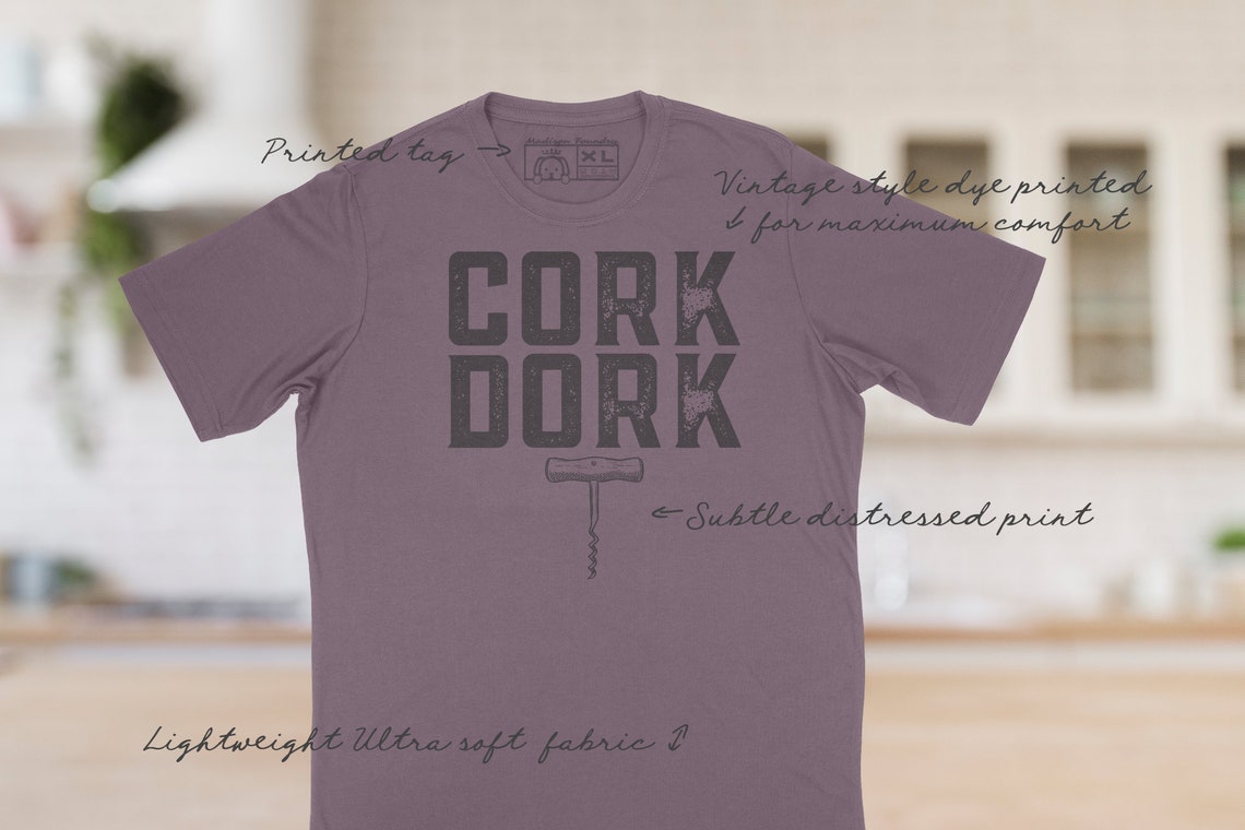 Cork Dork T Shirt, Gift for Wine Lovers, Corkscrew Tee, Wine Nerd ...
