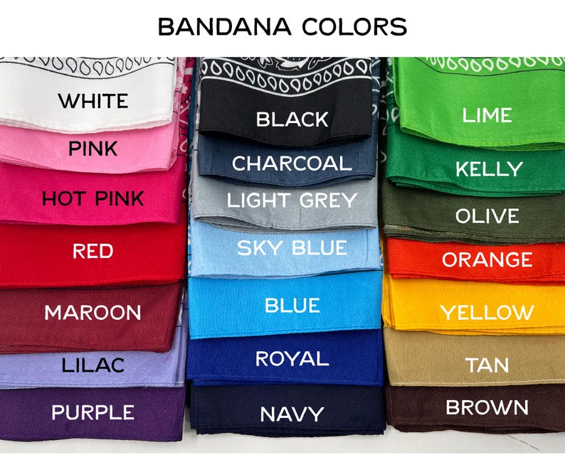 Personalized Embroidered Bandana, Western Country Scarf, Personalized ...
