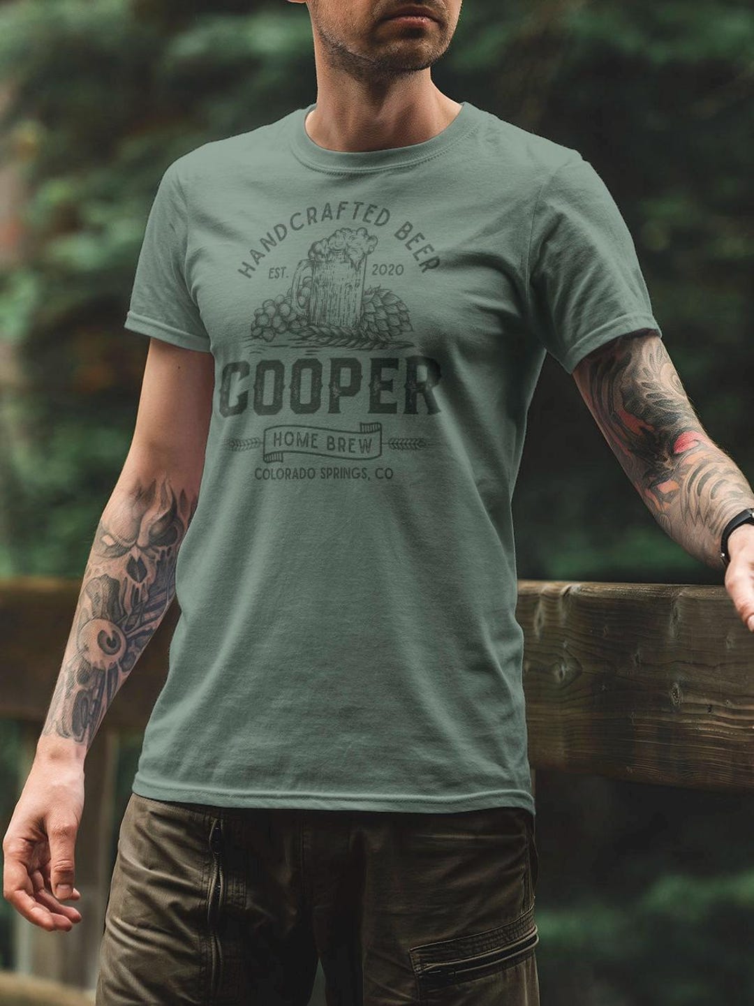 Handcrafted Brew T Shirt, Custom Beer Label Tee, St Patricks Day Tee ...