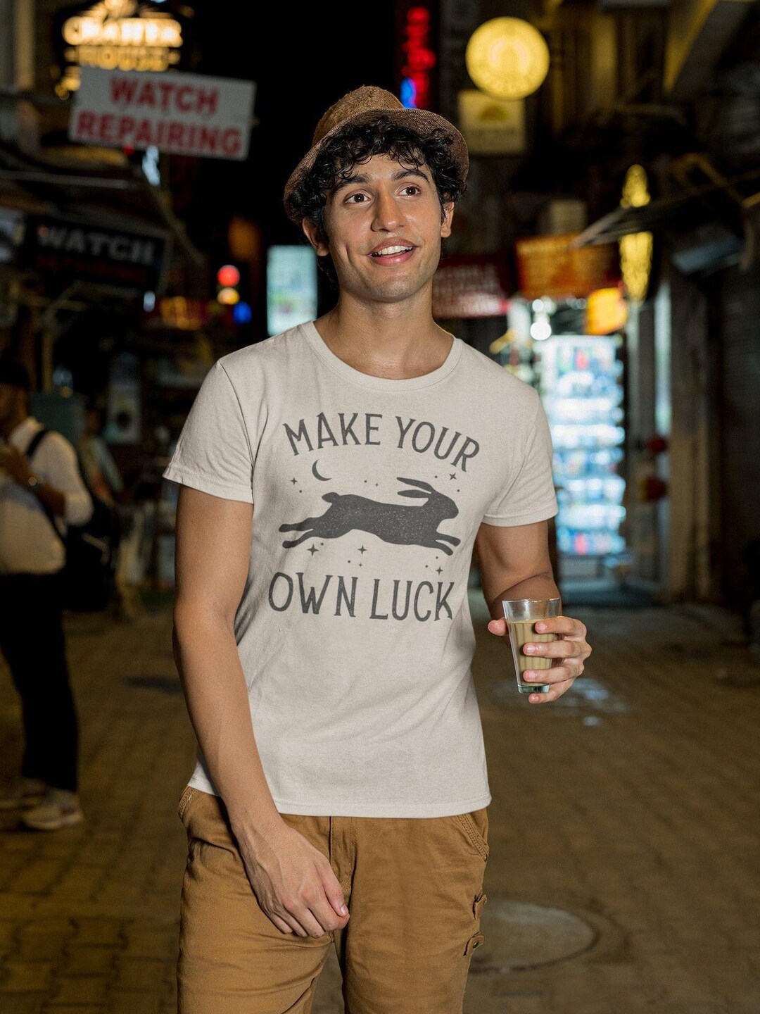 Make Your Own Luck T Shirt, Lucky Rabbit Tee, Good Luck Charm, Rabbits ...