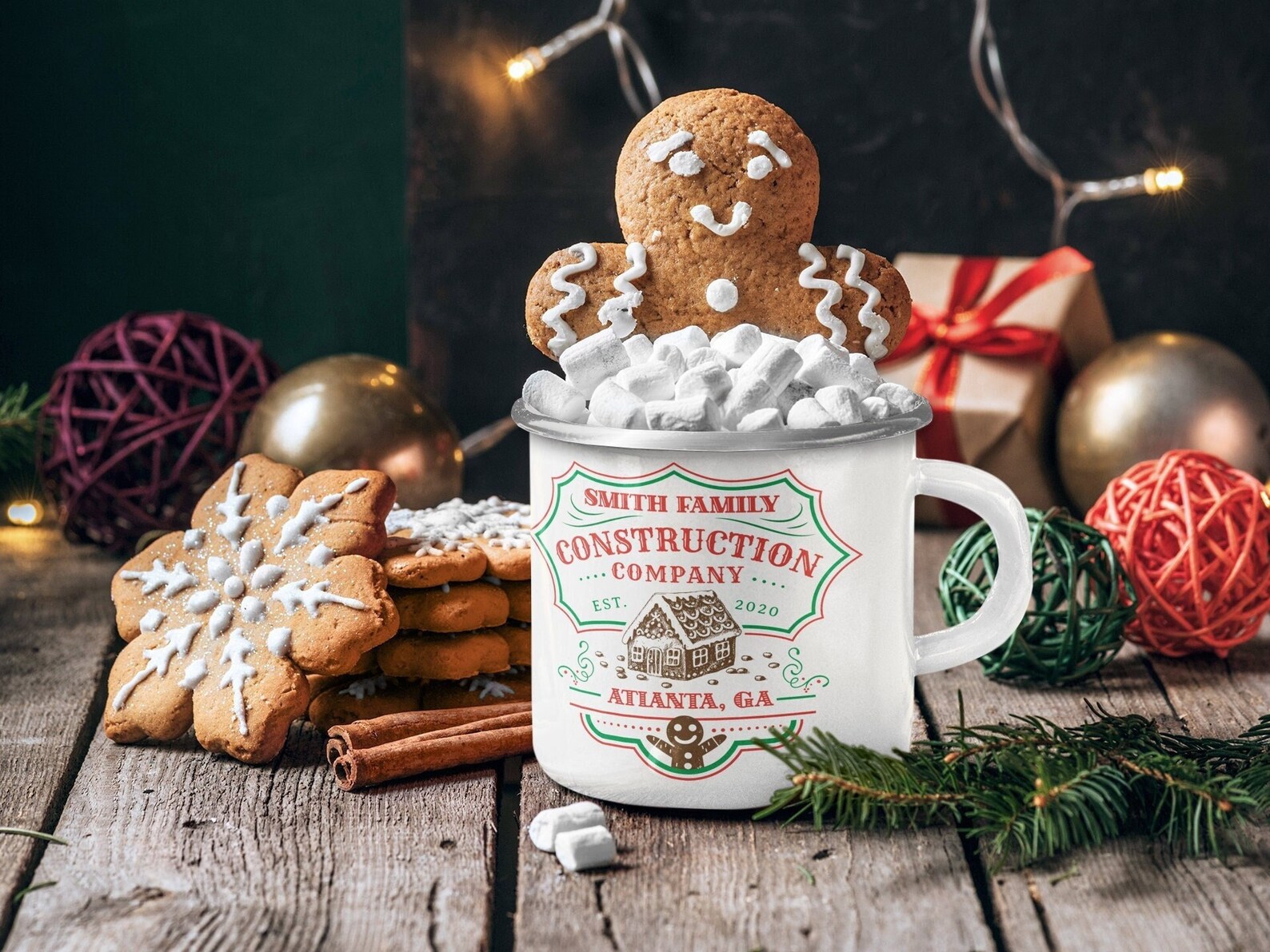 Gingerbread House Construction Coffee Mug Personalized - Etsy