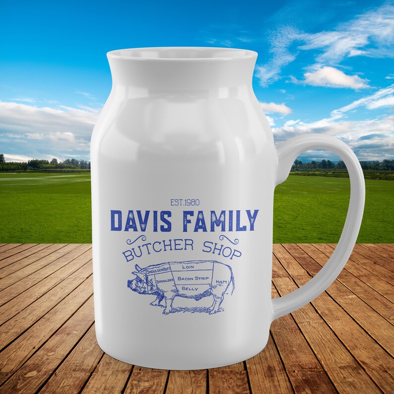 Personalized Family Mugs // Custom Milk Mug // Farmhouse - Etsy