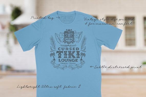 Cursed Tiki Lounge tee // Personalized Hawaiian t shirt // | Etsy