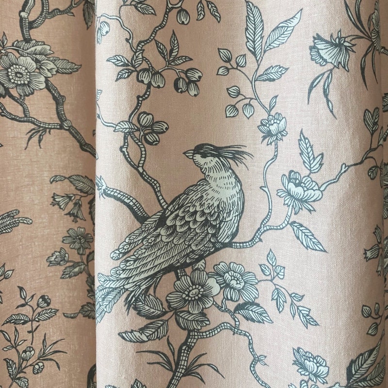 Pink Toile Curtains - Etsy