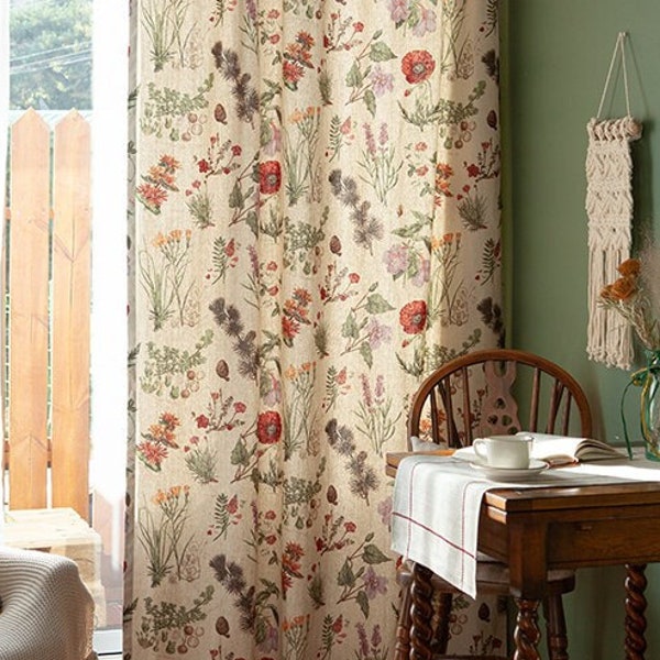 Floral Curtains - Etsy