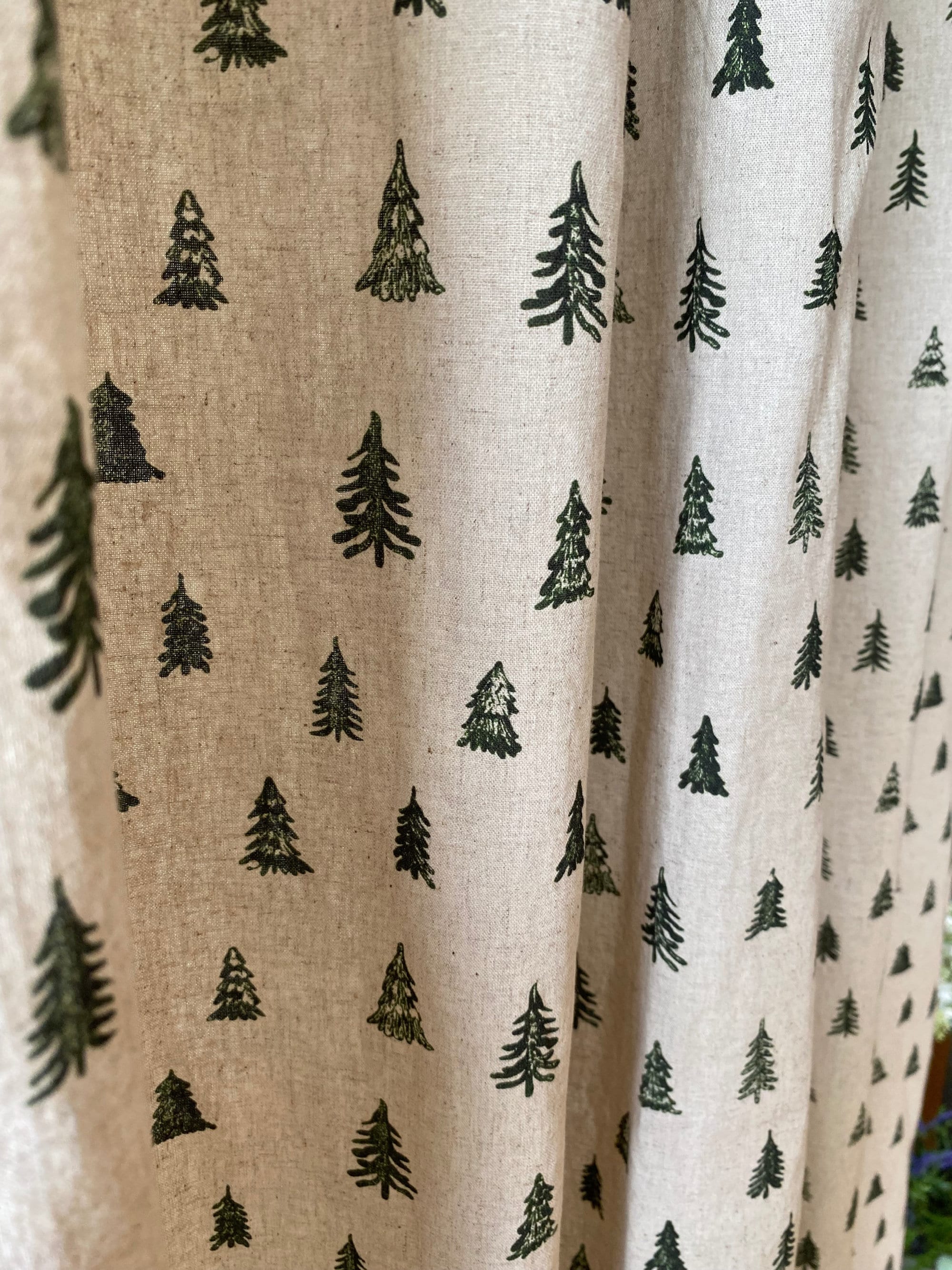 Tree Print Curtains 3D Christmas Tree Pattern 1395 Curtains Drapes