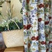 Set of 2 Washed Linen Curtains Watercolor Poppies Curtains Botanical ...