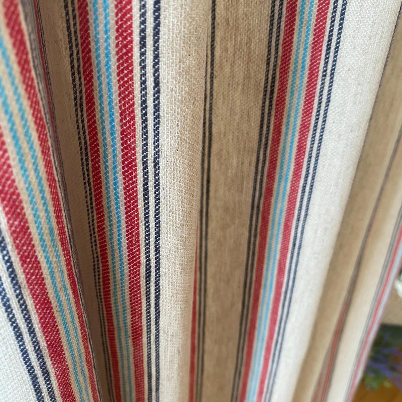 Red Curtains Stripe - Etsy