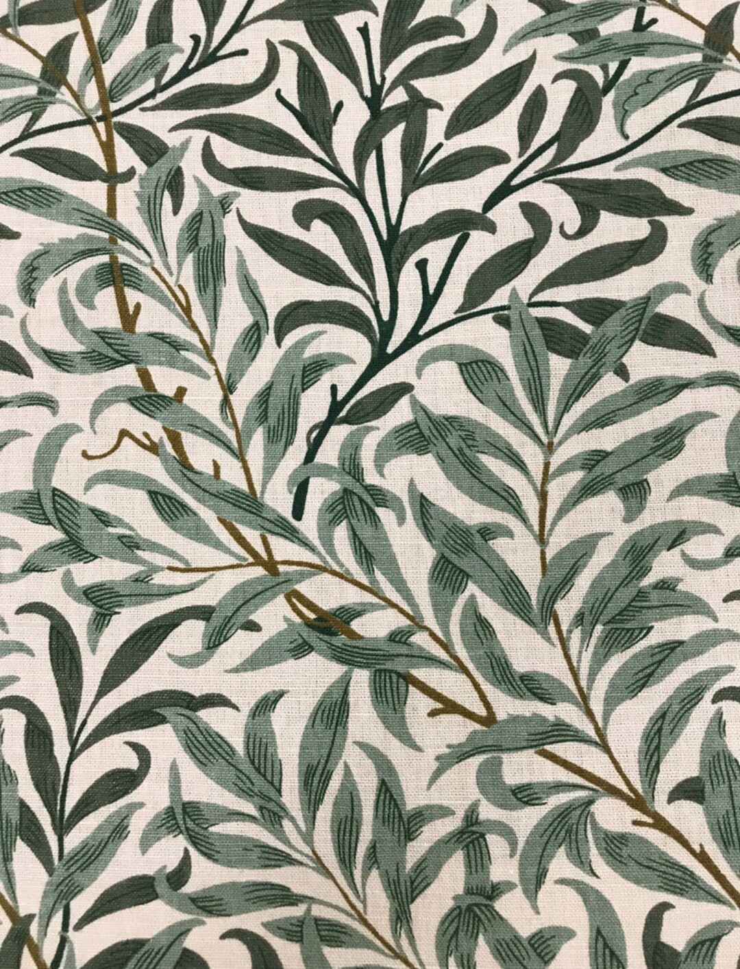 Set of 2 William Morris Leaves Curtains Farmhouse Linen Curtain ...